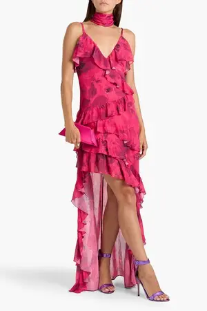 Alice + Olivia Nelia Floral-print Georgette Dress