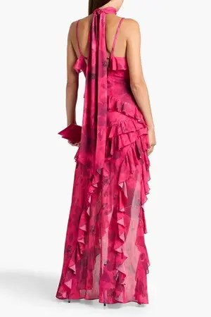 Alice + Olivia Nelia Floral-print Georgette Dress