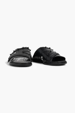 3.1 Phillip Lim Craft Studded Knotted Leather Sandals