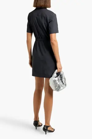 Theory Linen-blend Mini Shirt Dress