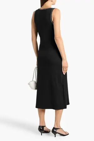 Theory Pima Cotton-blend Jersey Midi Dress