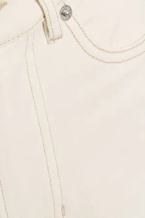 Veronica Beard Taylor Cropped Wide-leg Jeans - Ecru
