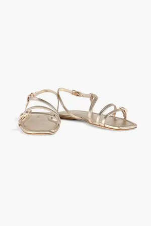 STUART WEITZMAN Georgie Metallic Leather Sandals