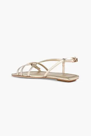 STUART WEITZMAN Georgie Metallic Leather Sandals