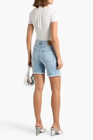 Simkhai Kove Frayed Denim Shorts