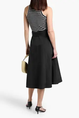 Veronica Beard Jordyn Cropped Striped Tank - Black