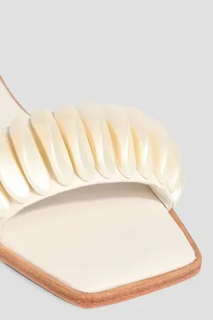 Simkhai Ripple Embellished Leather Slides - Ivory