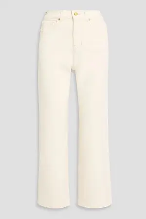 Veronica Beard Dylan High-rise Straight-leg Jeans - Ecru