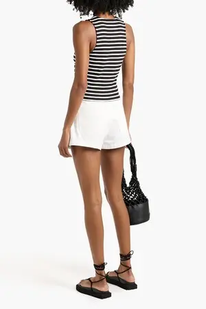 Veronica Beard Hoorne Striped Pima Cotton-blend Top