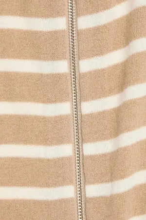 Veronica Beard Striped Wool And Cashmere-blend Hooded Dickey