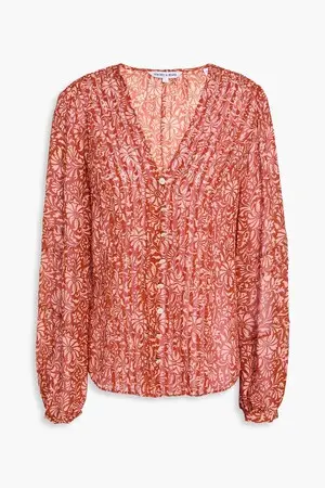 Veronica Beard Floral Silk Georgette Blouse