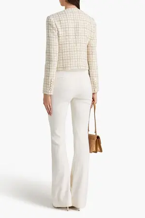 Veronica Beard Andrea Metallic Tweed Jacket - Ecru