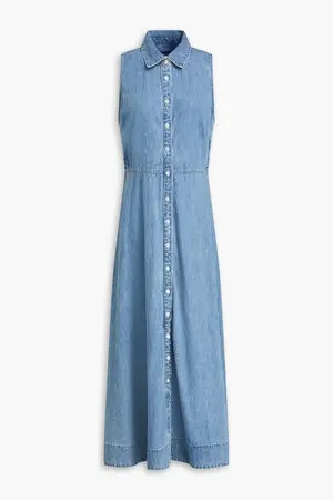 Non-Stretch Denim Midi Dresses
