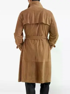 Brunello Cucinelli Suede Belted Coat
