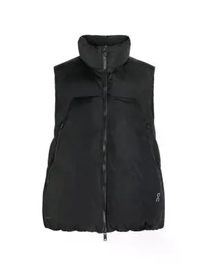 On Zip-up Gilet - Black