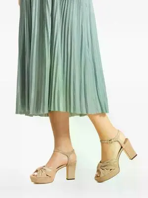 JIMMY CHOO Heloise Platform Sandals - Neutrals