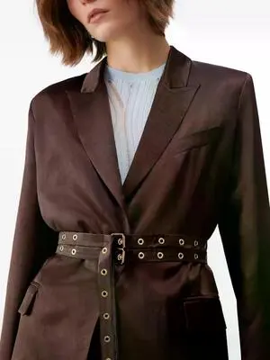 Liu Jo Eyelet-detailed Belted Blazer
