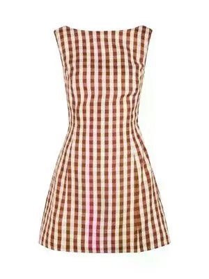 Faithfull The Brand Sofia Gingham A-line Dress