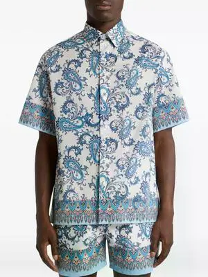 Etro Floral Paisley Cotton Shirt - Neutrals