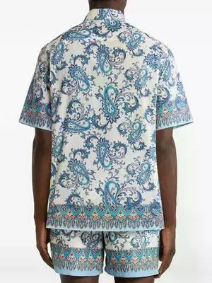 Etro Floral Paisley Cotton Shirt - Neutrals