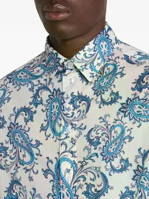 Etro Floral Paisley Cotton Shirt - Neutrals