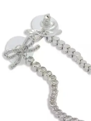 SELF-PORTRAIT Crystal Bow Droplet Earrings