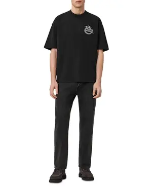 ALLSAINTS Terra Logo Graphic Oversized Tee - Jet Black