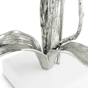 Michael Aram Silver Orchid Stem Sculpture Large