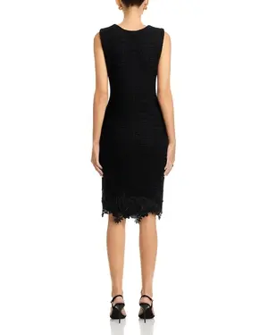 Misook Floral Lace Applique Sheath Dress