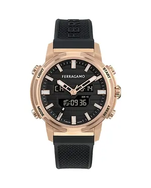 FERRAGAMO Sport Anadigit Watch, 43mm