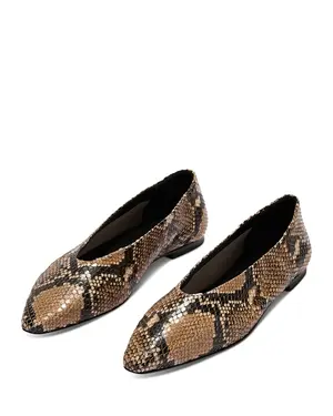 AeydĒ Betty Leather Flats - Hazelnut