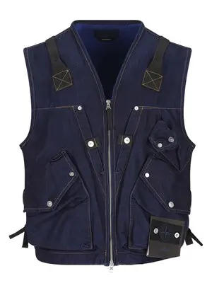 Stone Island Denim Vest - Blue