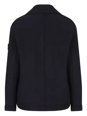 Stone Island Double-breasted Coat - Blue