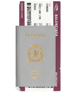 Balenciaga Passport" Wallet - Grey