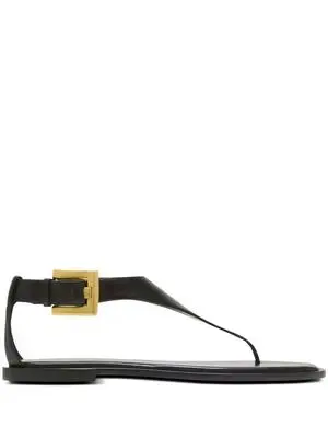 Balmain Anthem Toe-post Sandals - Black