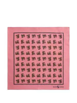 Polo Ralph Lauren Horsehead Linen Pocket Square - Pink