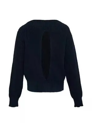 OPEN YY Badge Appliqué Knit Pullover