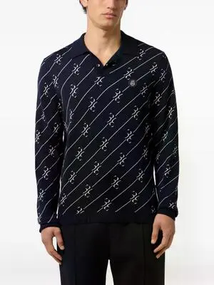 BILLIONAIRE Long-sleeve Buttoned Polo Shirt