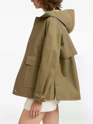 YVES SALOMON Hooded Two-tone Jacket