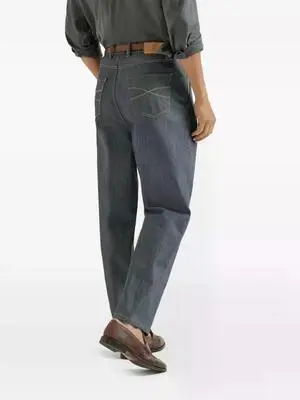 Brunello Cucinelli Pleated Five-pocket Trousers - Grey