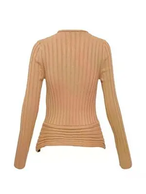 Stella McCartney Ribbed Knit Top - Brown