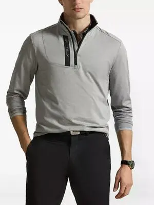 Rlx Ralph Lauren Quarter-zip Mock-neck Sweatshirt - Grey