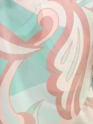 GAUDI Patterned Mini Dress With Ruffled Trim