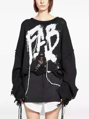 SSHEENA Krafen Distressed Sweater