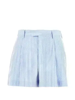 ARMARIUM Pleated Striped Shorts - Blue