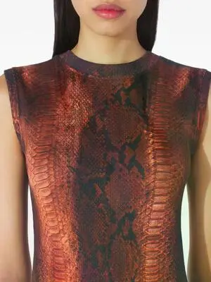 Jean Paul Gaultier Python-printed Midi Dress