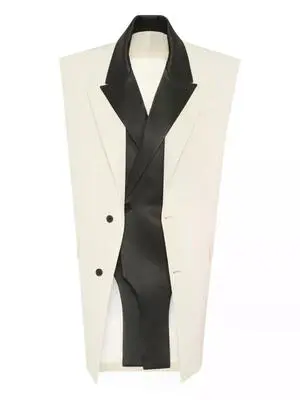 JEAN PAUL GAULTIER Two-tone Sleeveless Vest - Neutrals
