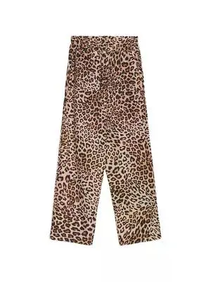 A PAPER KID Leopard-print Trousers