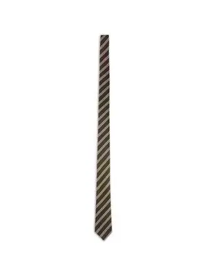 TOM FORD Striped Neck Tie - Brown