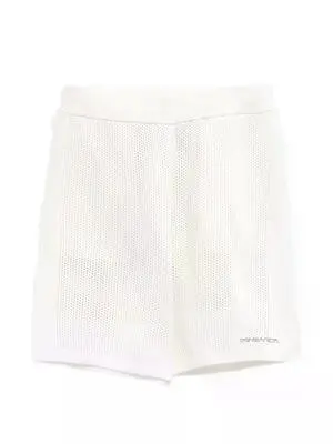 Casablanca Logo-embroidered Mesh Shorts - White